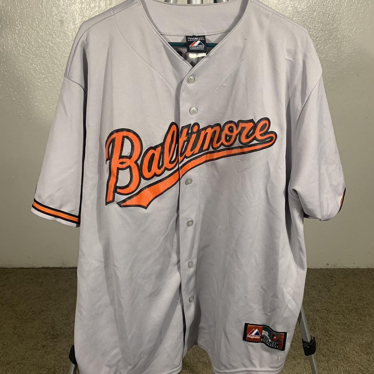 Chris Davis Baltimore Orioles Majestic Grey Baseball... - Depop