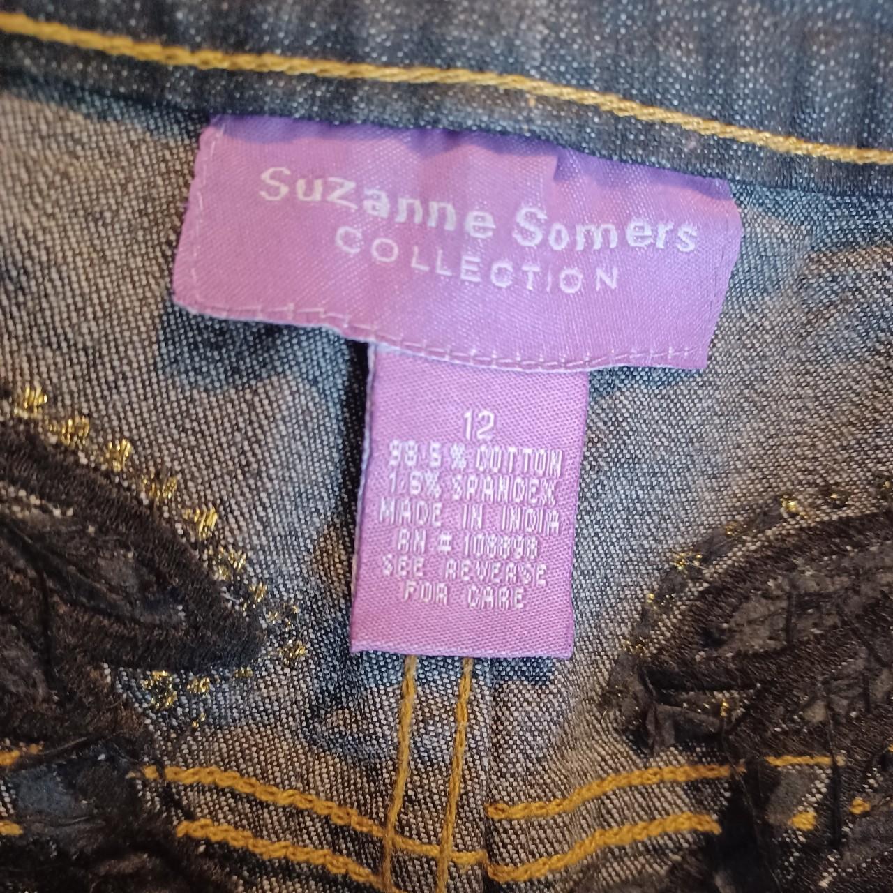 Vintage Suzanne Somers Rose Embroidered Bell... - Depop