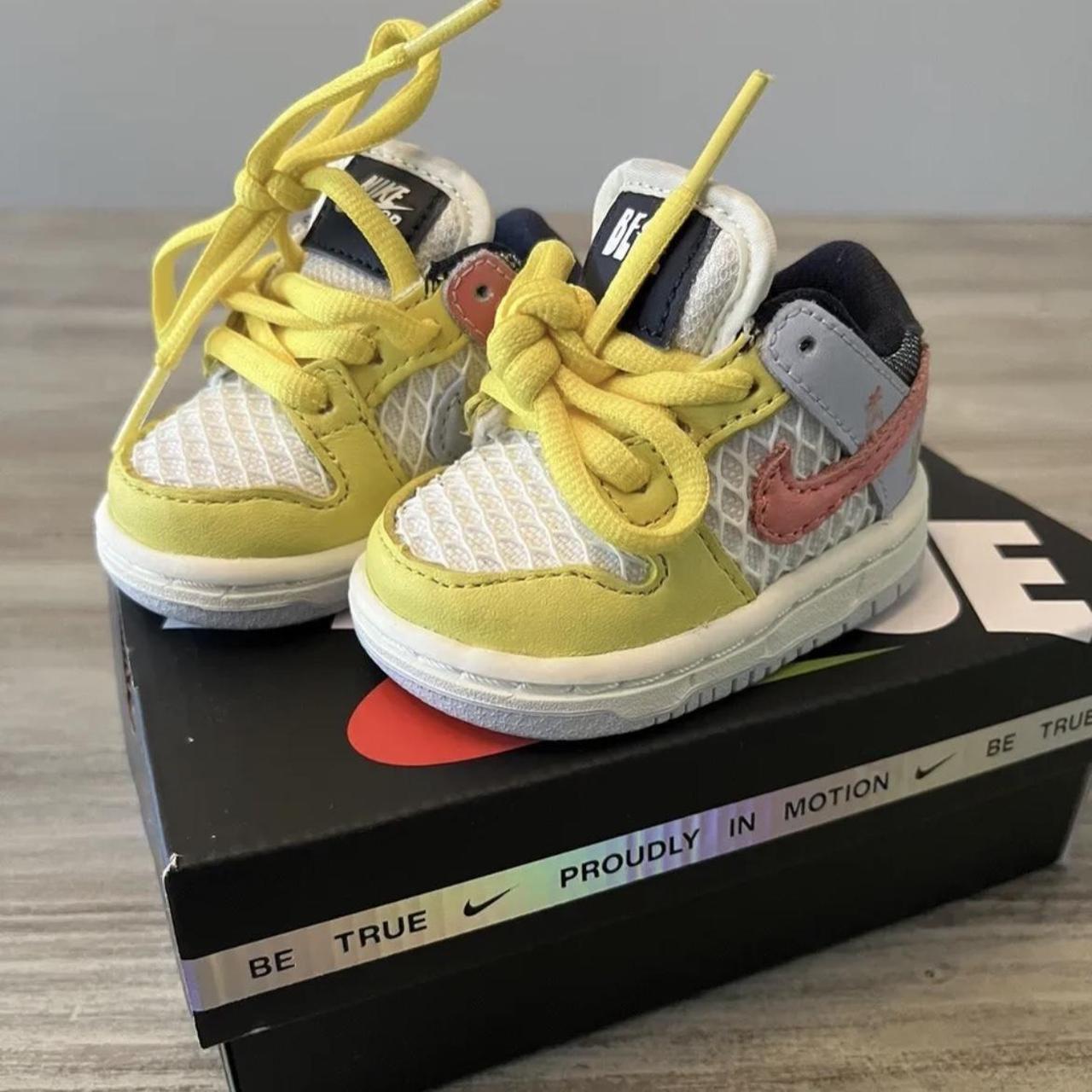 Size 2c - Nike Dunk Low SB x Xavier Schipani Be True... - Depop