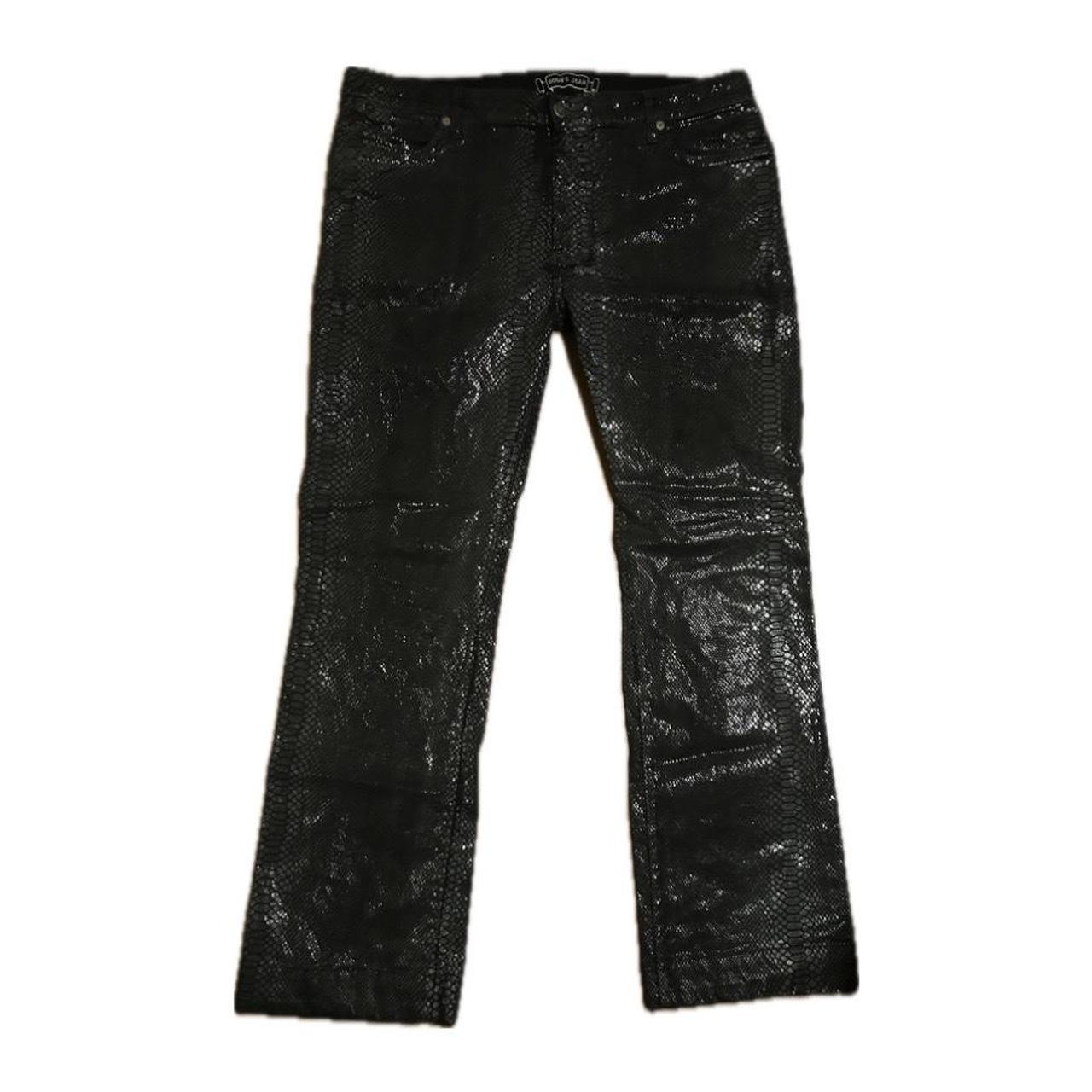 36x34 robins jeans black snake skins were altered... | Depop