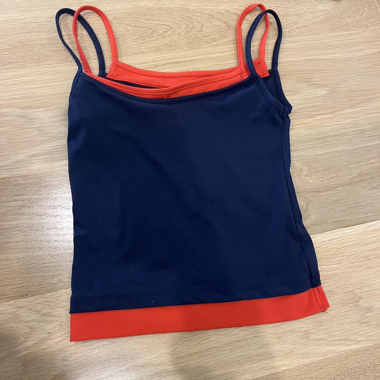 Glassons double navy and red tank worn once $10 - Depop