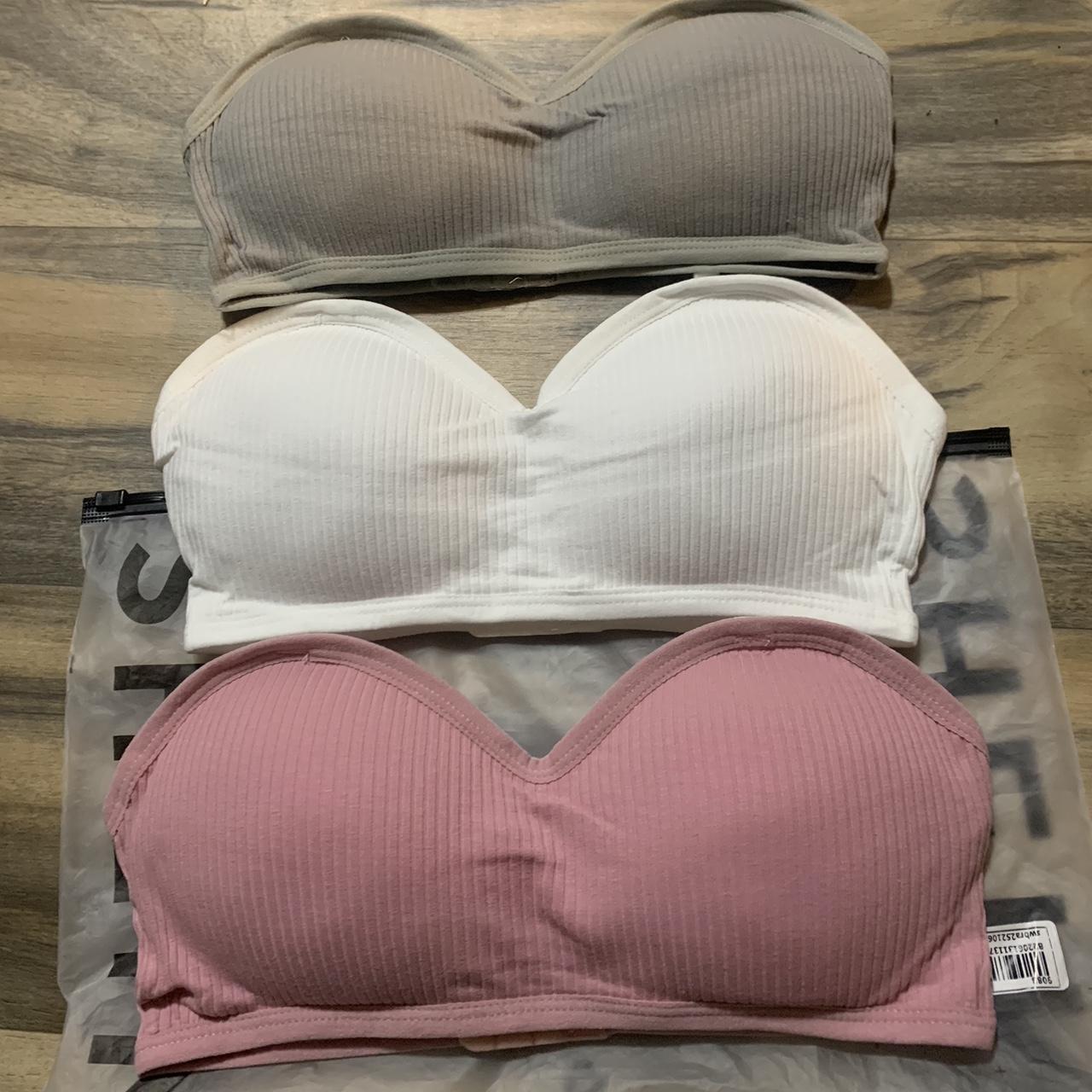 SHEIN Women's Pink and Grey Bra | Depop