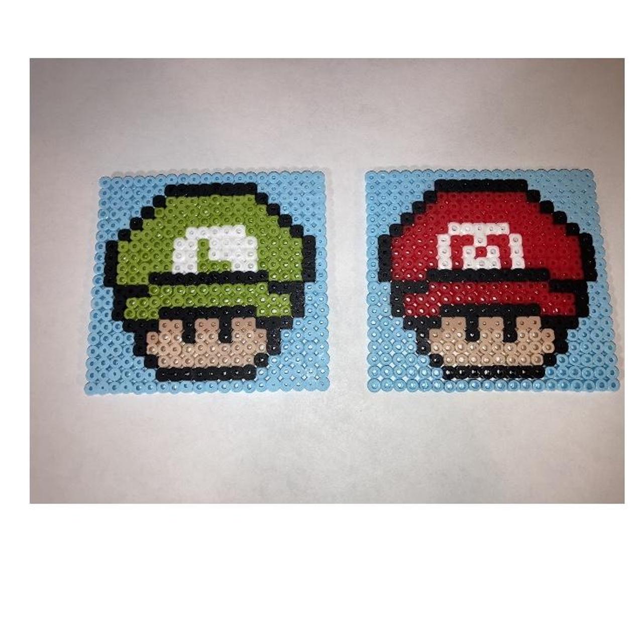Handcrafted Luigi and mario toad coasters :) - Depop