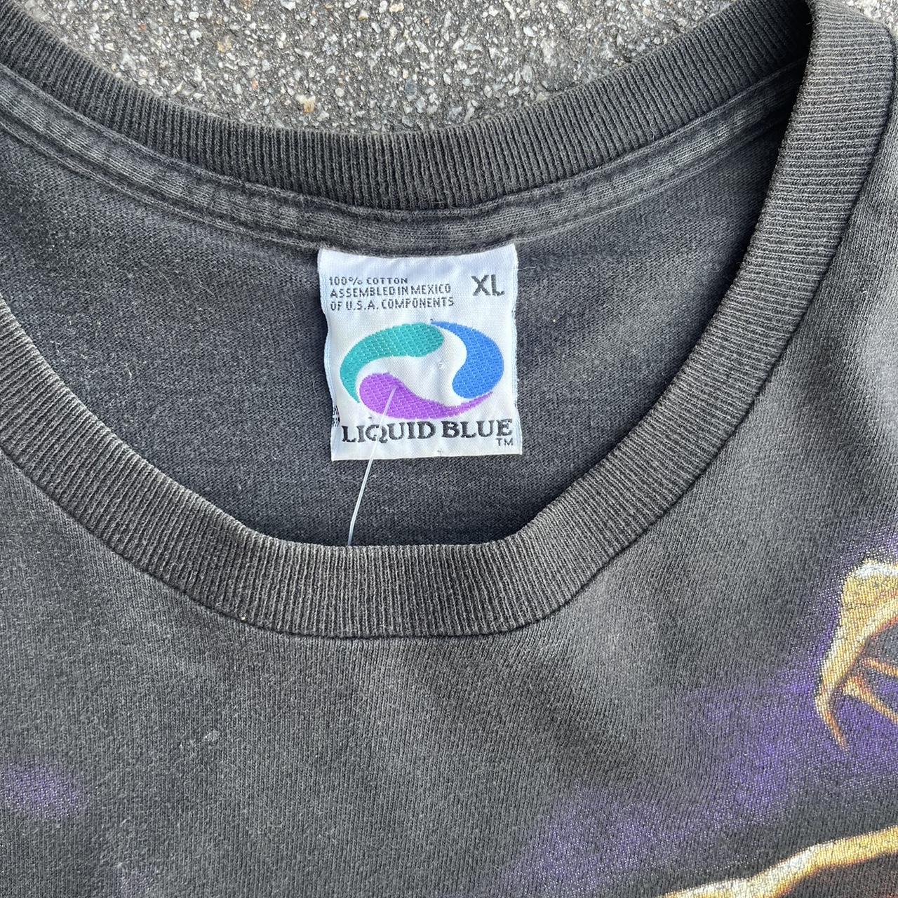 liquid blue Men's Black and Purple T-shirt | Depop