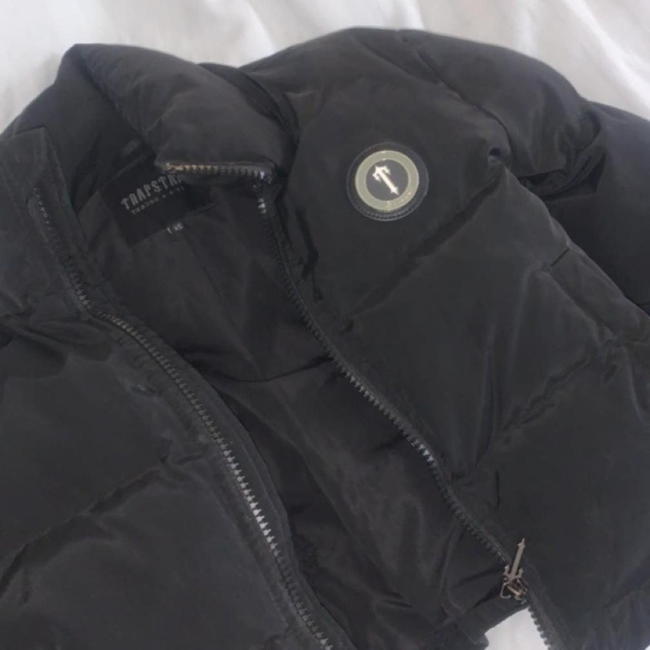 Trapstar coat selling xs women’s in black Bought for... - Depop