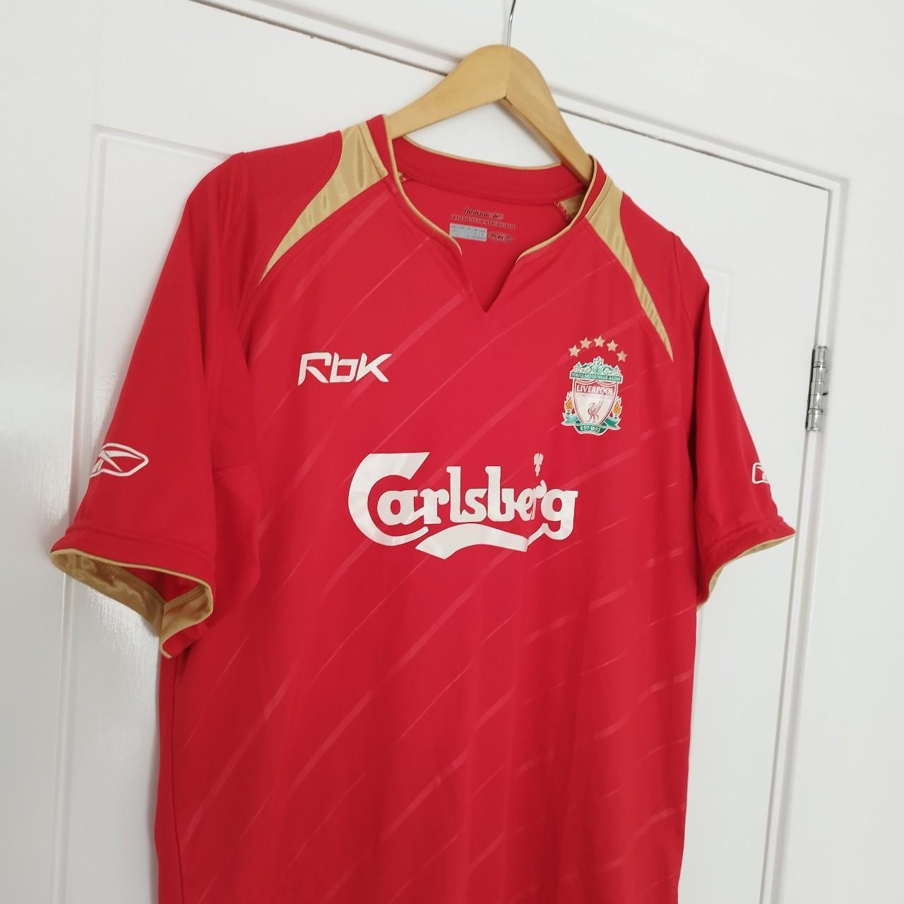 Liverpool FC Football shirt kit Reebok Size -... - Depop