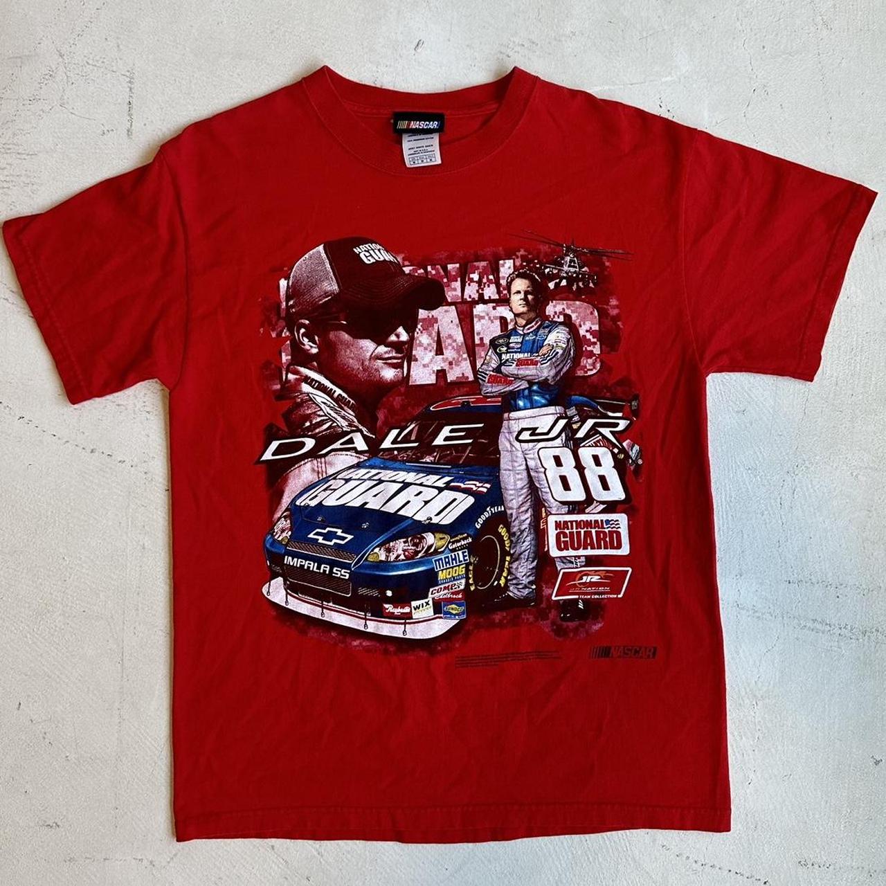 Dale Jr. Nascar Red T-Shirt Size: Medium - Depop