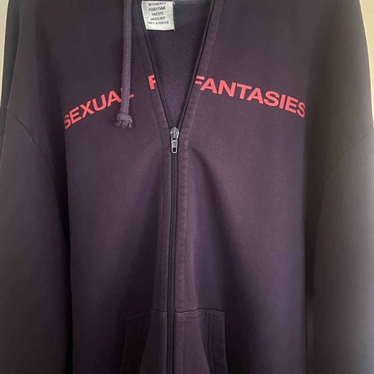 VETEMENTS SEXUAL FANTASY HOODIE | Depop