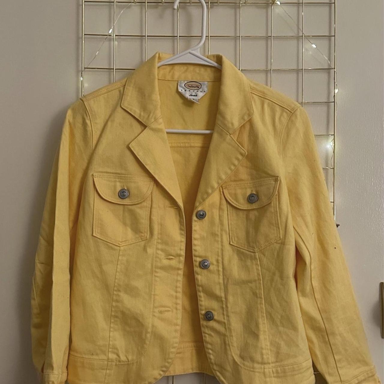 Talbots Petites Yellow Jean Jacket (XS) •brand:... - Depop