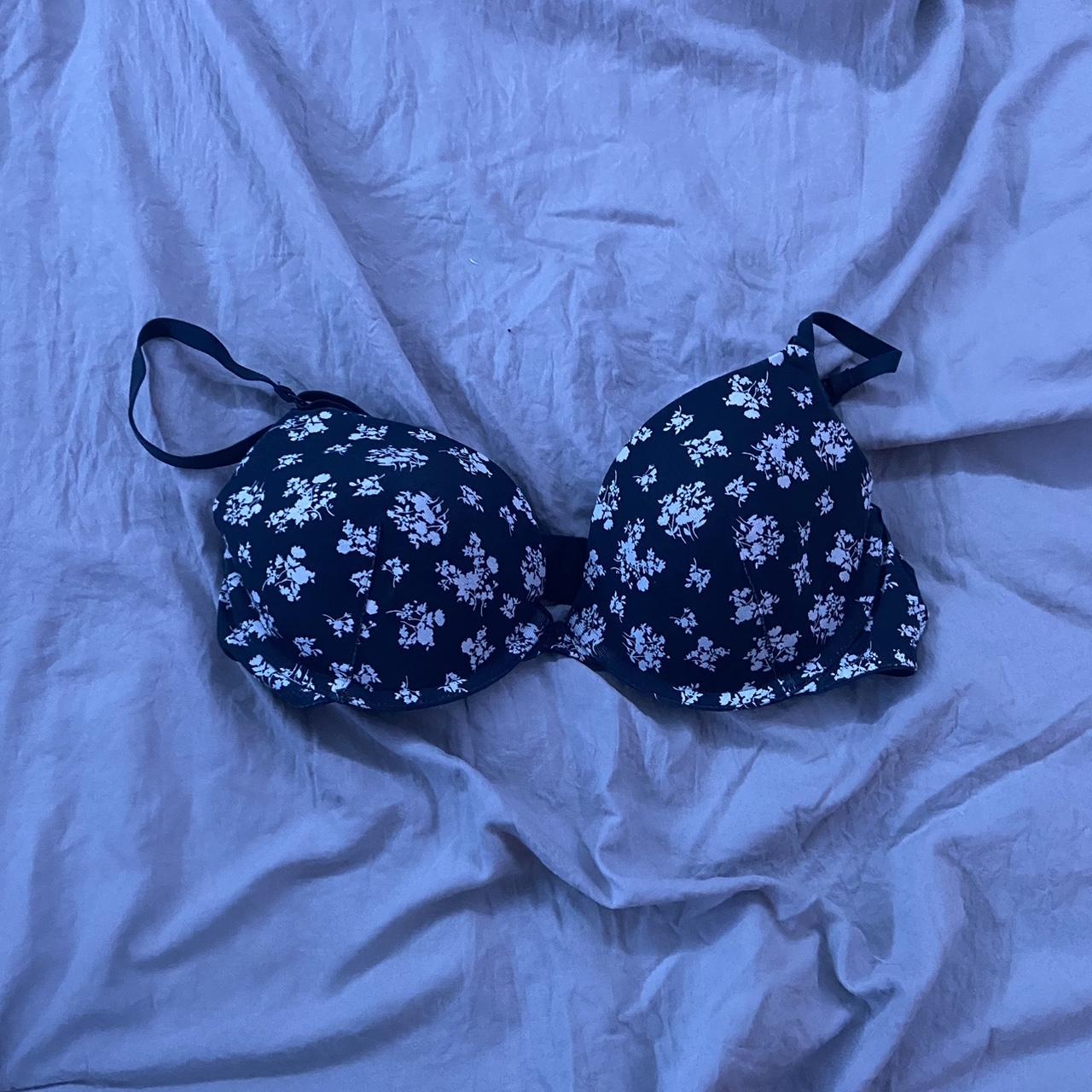 Blue Flower Bra Not Victoria’s secret Tagged for... - Depop