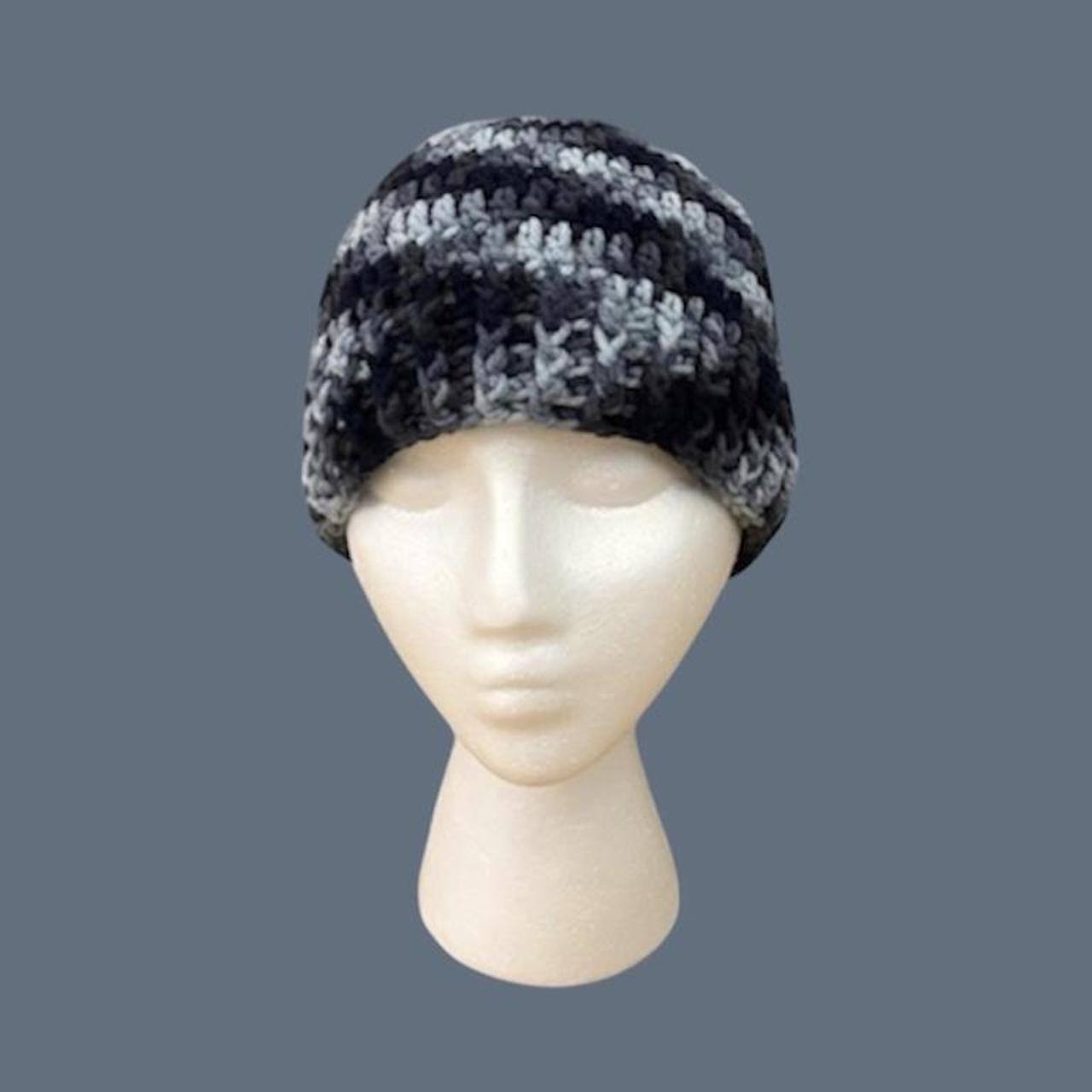 Women’s Blue/Multi Hat Crochet Beanie Hat ️ 100%... - Depop