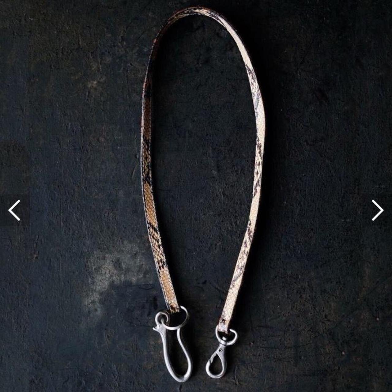 Snake skin necklace from Japan with silver hook... | Depop