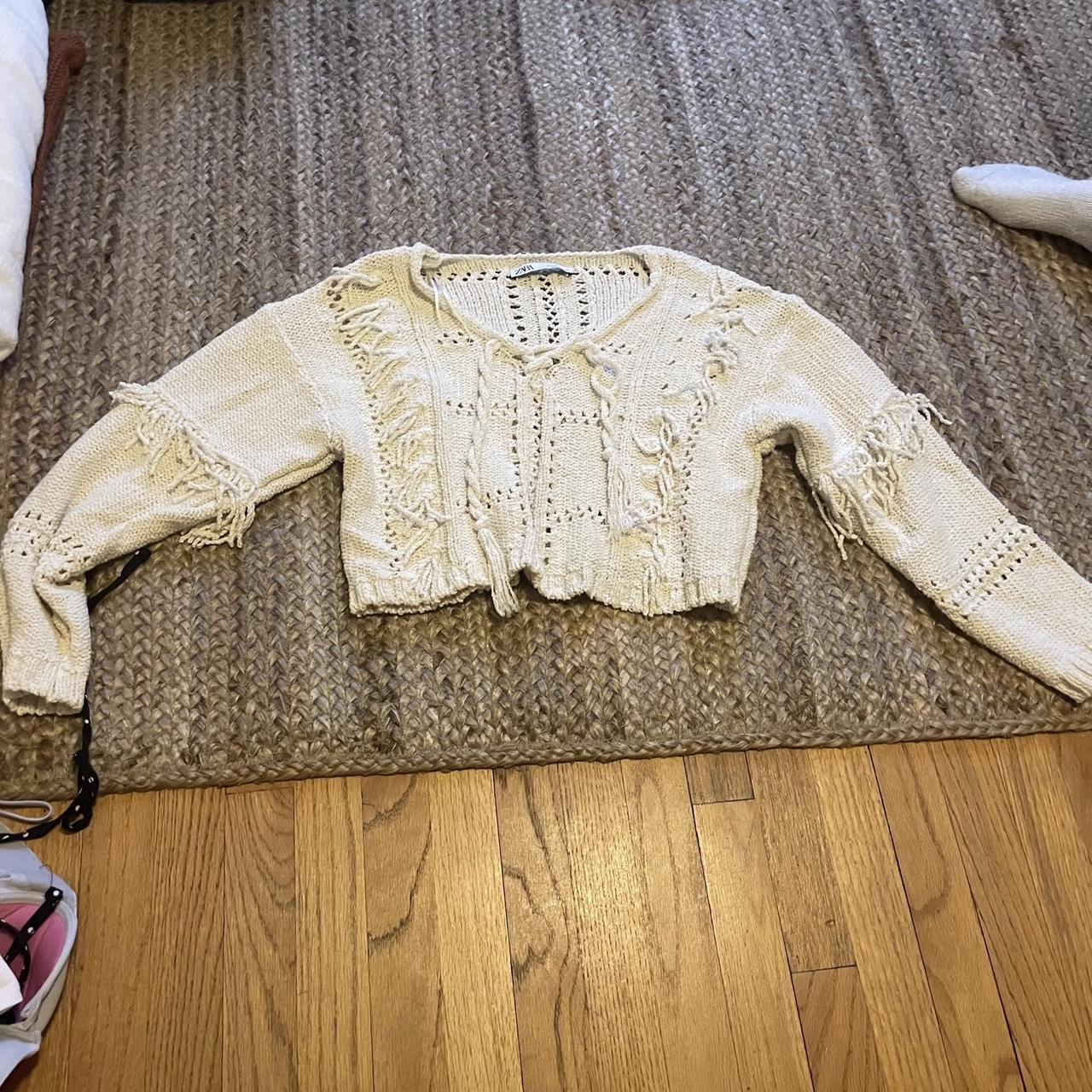 Zara sweater - so cute and flattering - never worn... - Depop
