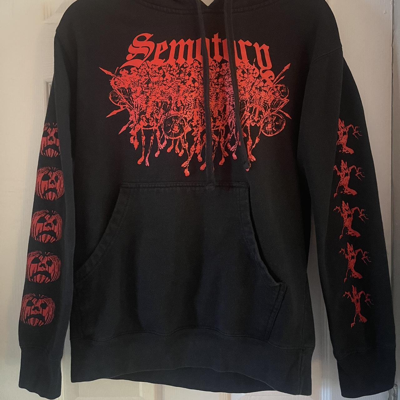 red sematary hoodie size men’s small no visible... - Depop