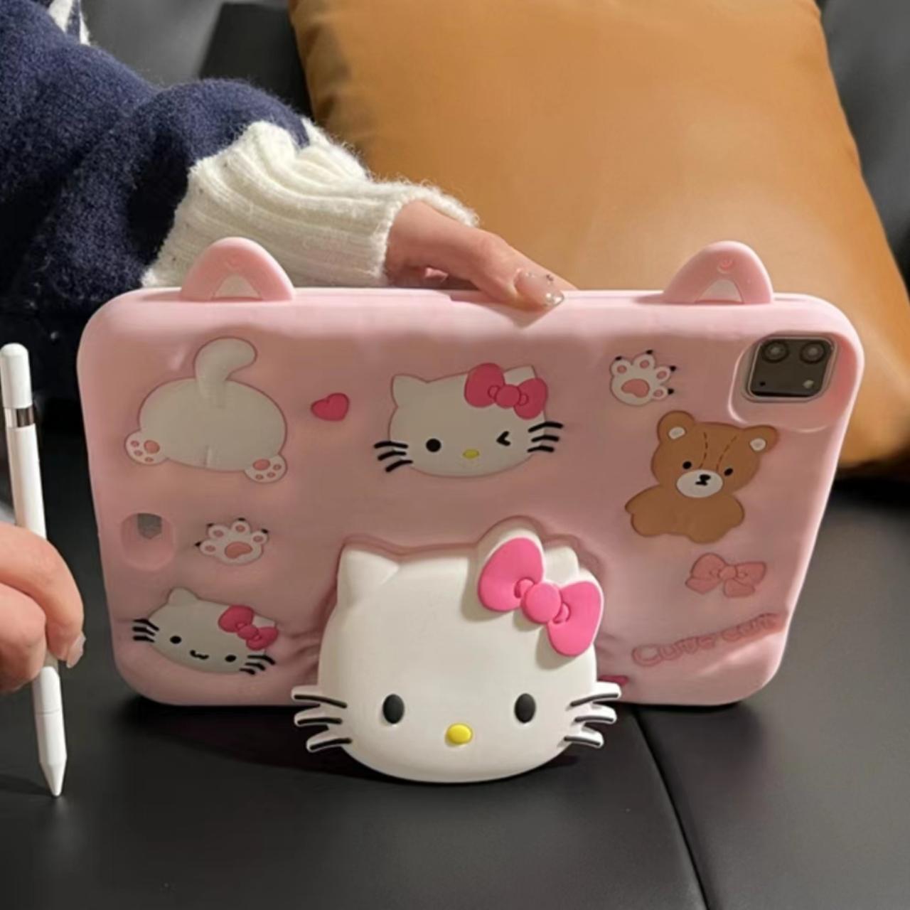 Hello Kitty iPad Case with Built-in Stand - Size: dm... - Depop