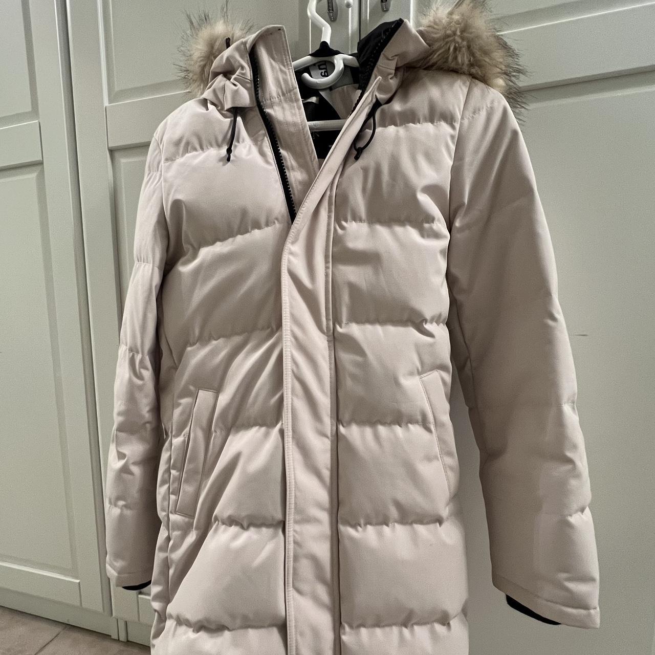 TNA powder parka in light birch 🤍 as good as new... - Depop