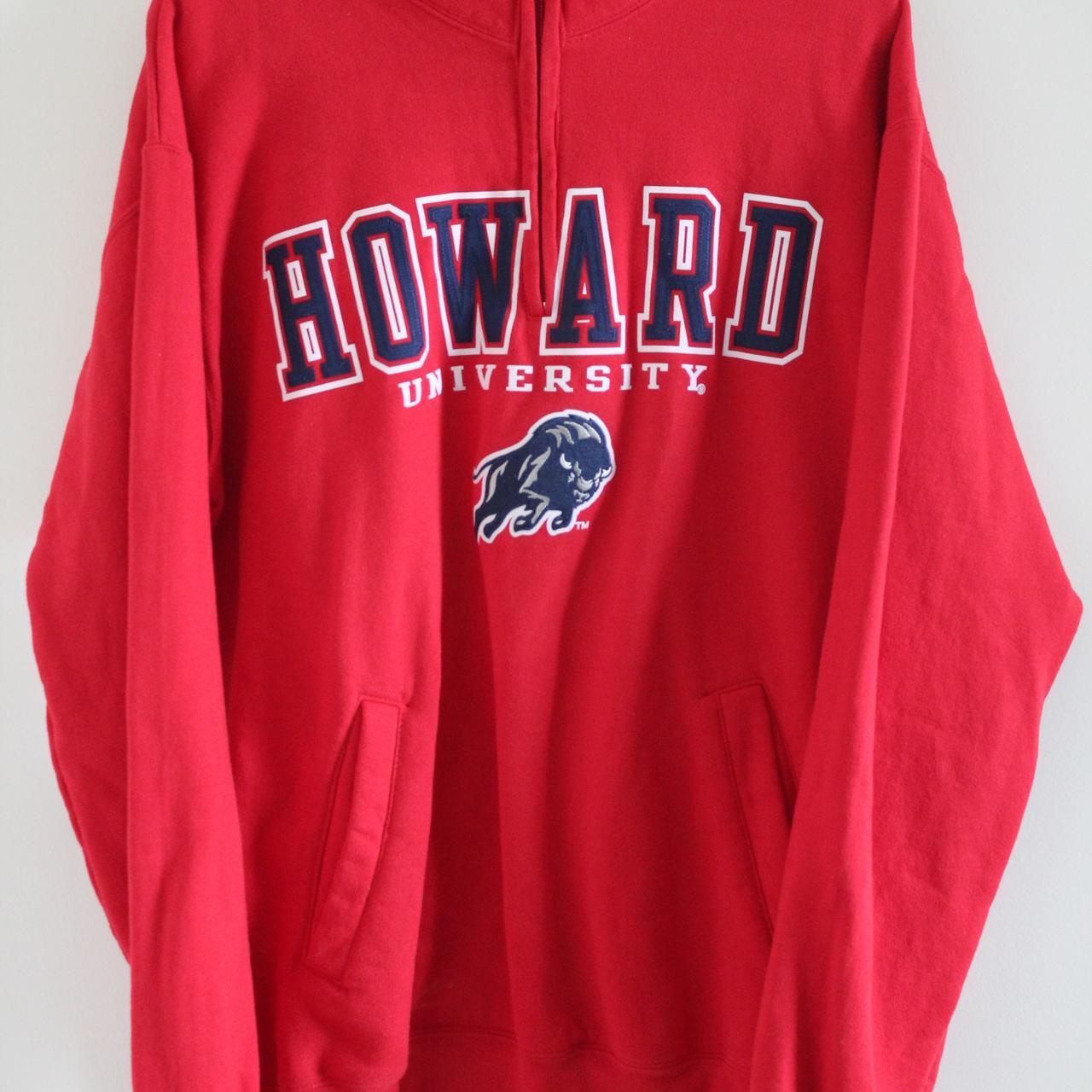 Red Howard University Hoodie - Depop