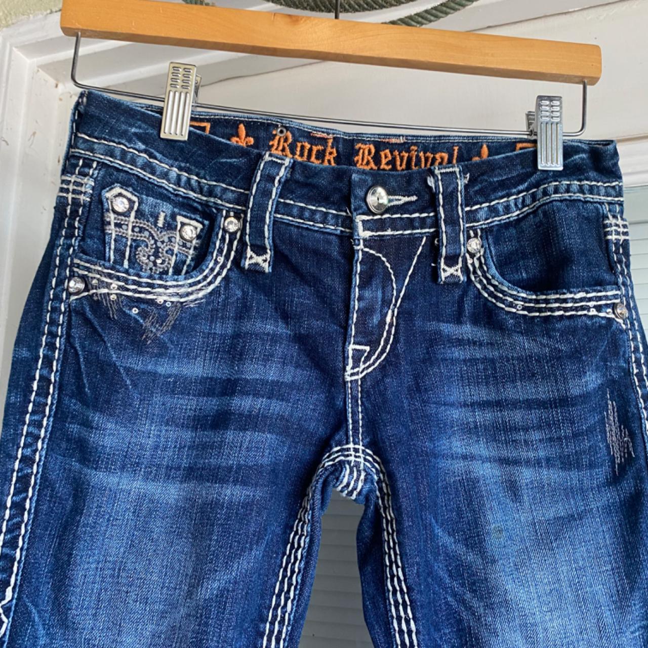 Vintage Rock Revival Boot Cut Jeans size: 25 my... - Depop