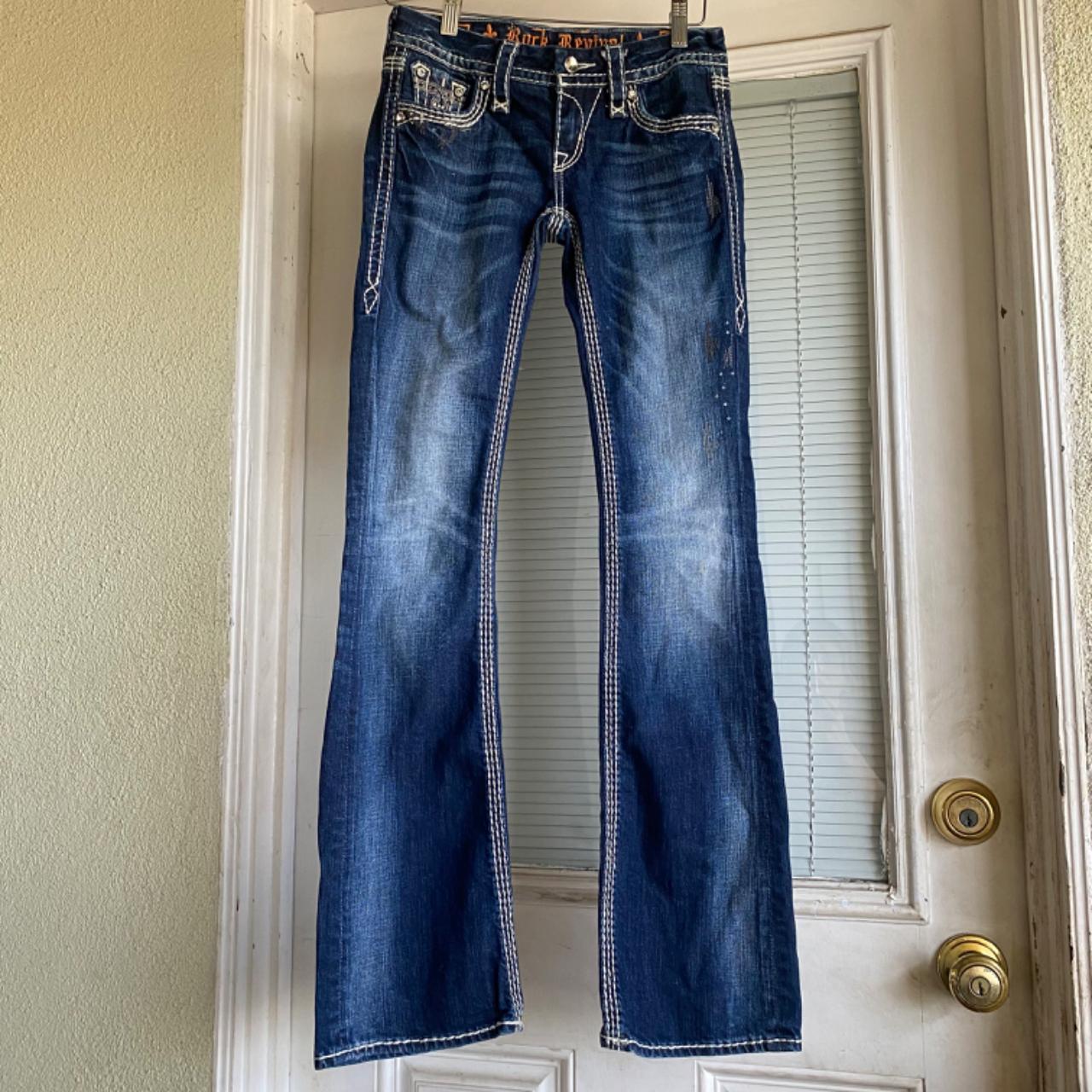 Vintage Rock Revival Boot Cut Jeans size: 25 my... - Depop