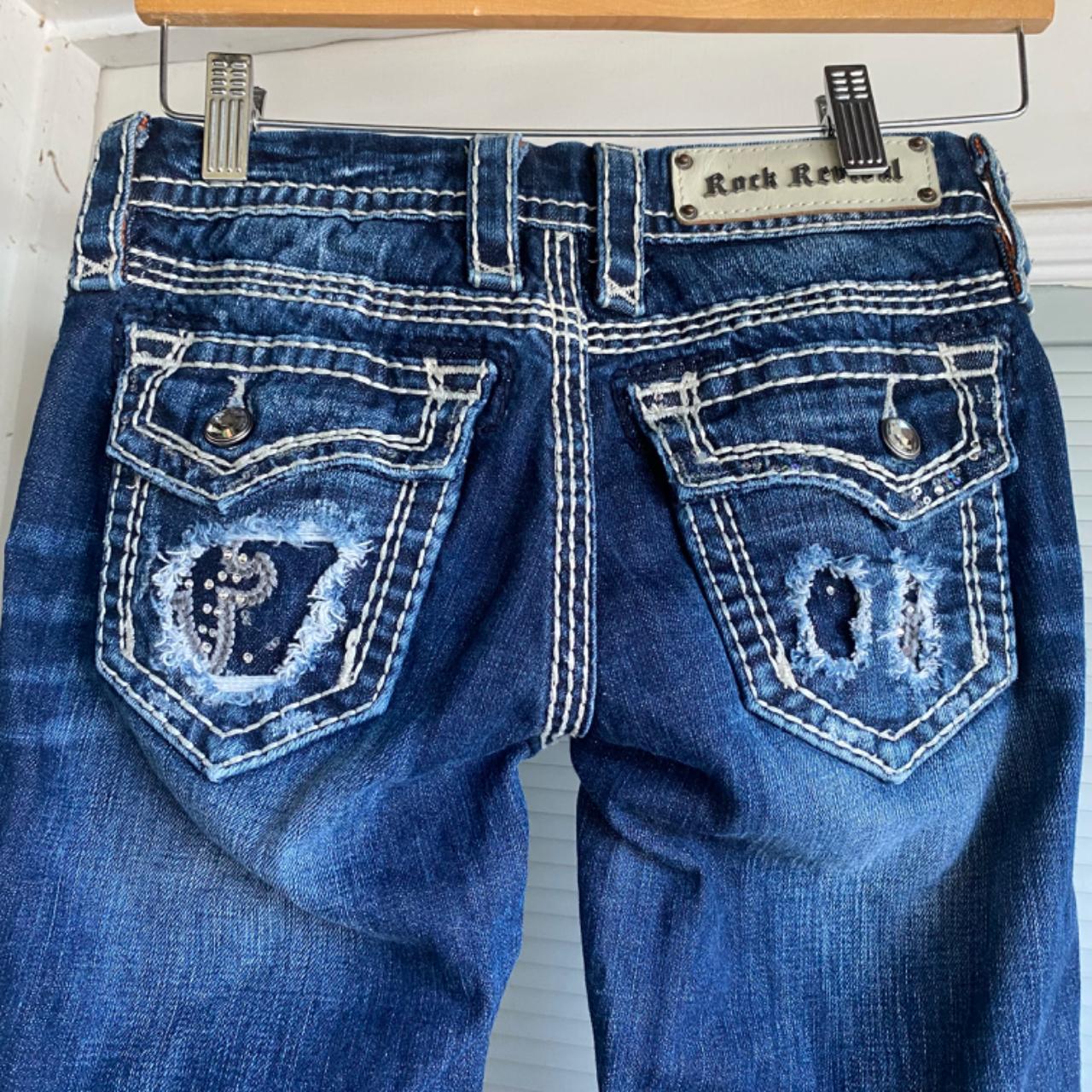 Vintage Rock Revival Boot Cut Jeans size: 25 my... - Depop