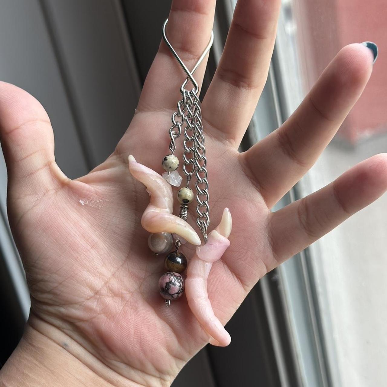 Worm life keychain / bagchain W/ hand sculpted... - Depop