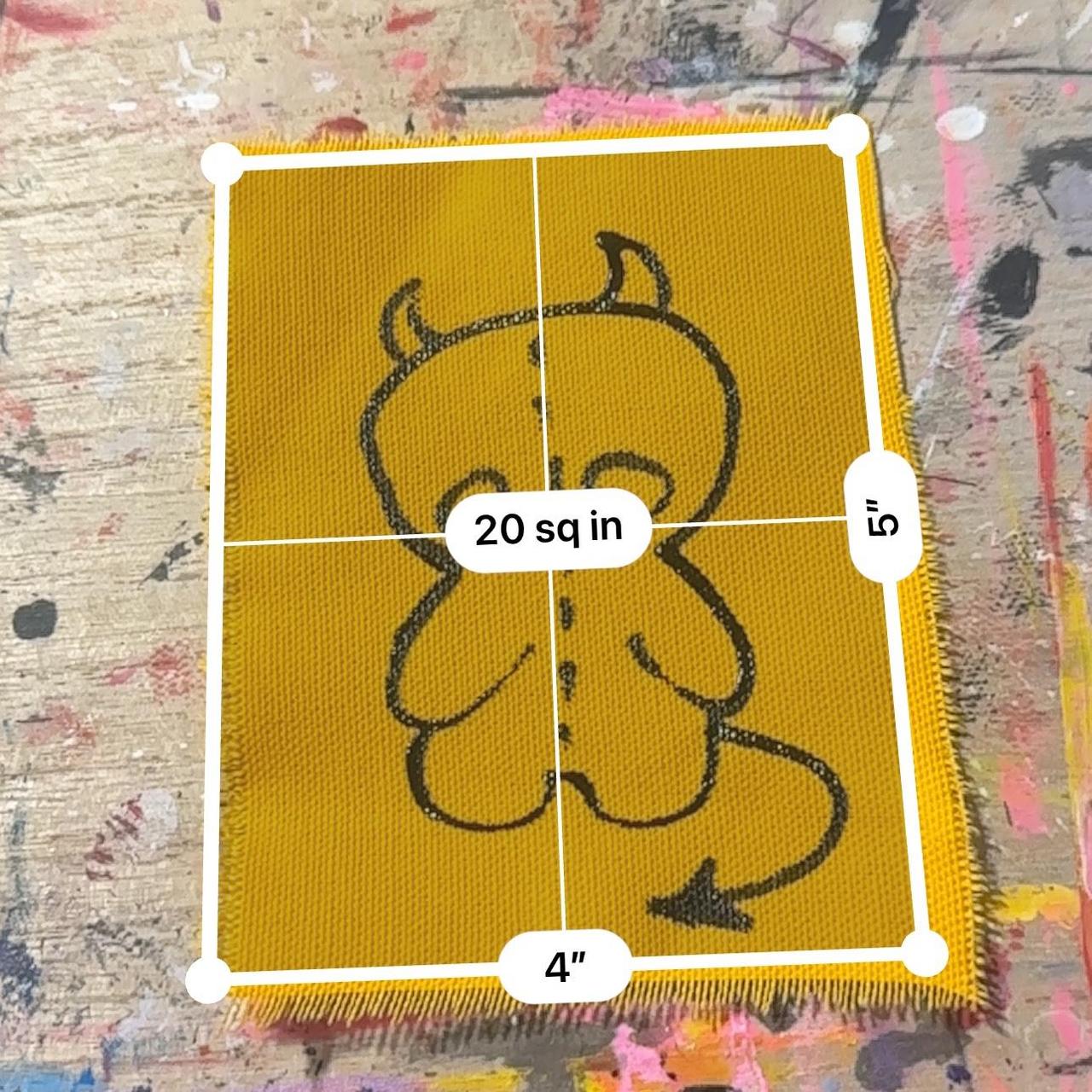 Lil devil patch Fabric paint on canvas #diy #devil... - Depop