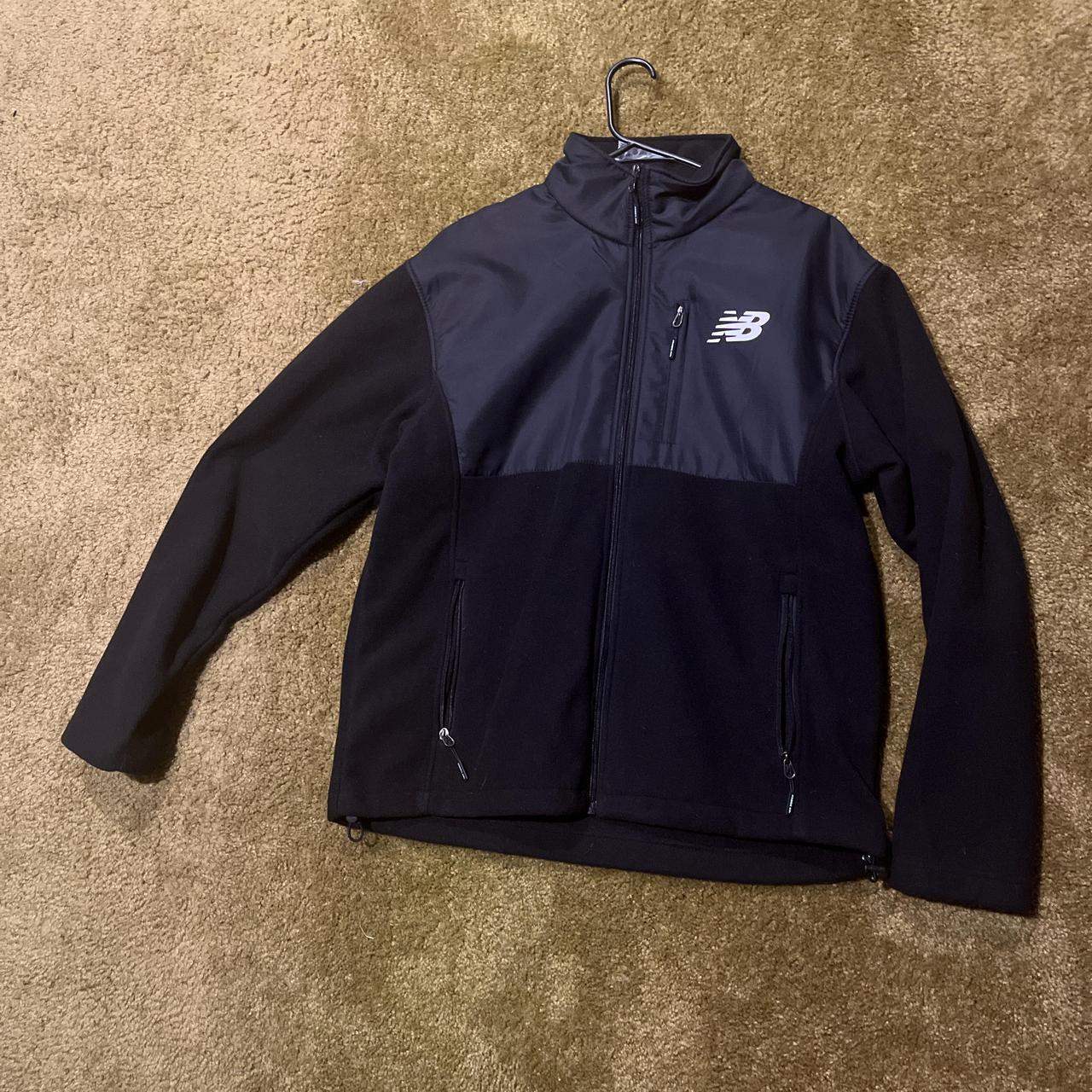 Black new balance zip up - Depop