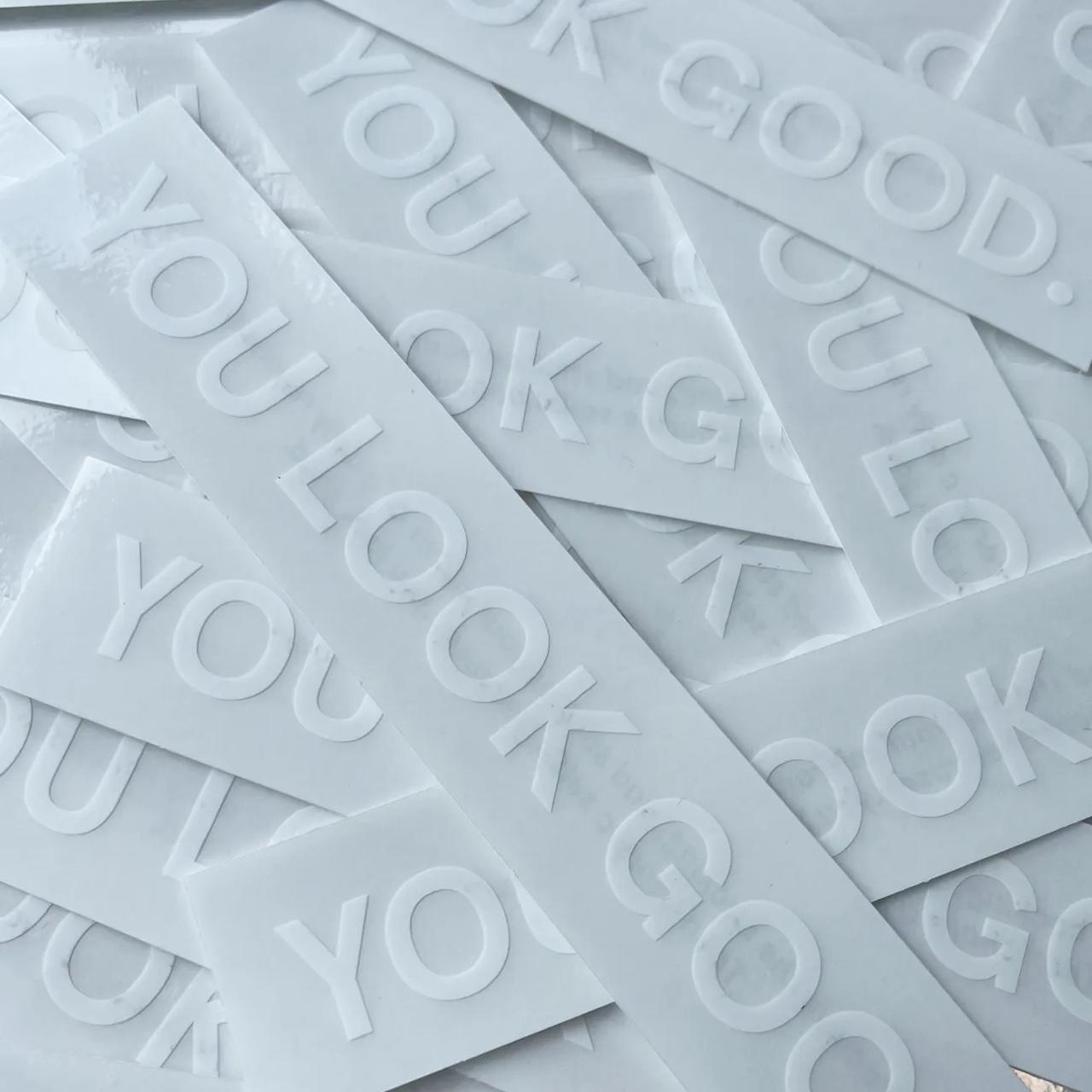Glossier You look good decal sticker Will also come... - Depop