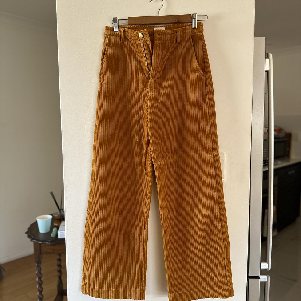 Gorman mustard/Brown corduroy pants with a high... - Depop