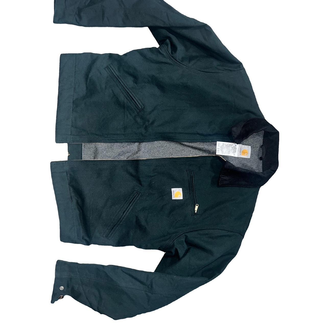 Carhartt cropped workwear jacket Dark rich green... - Depop