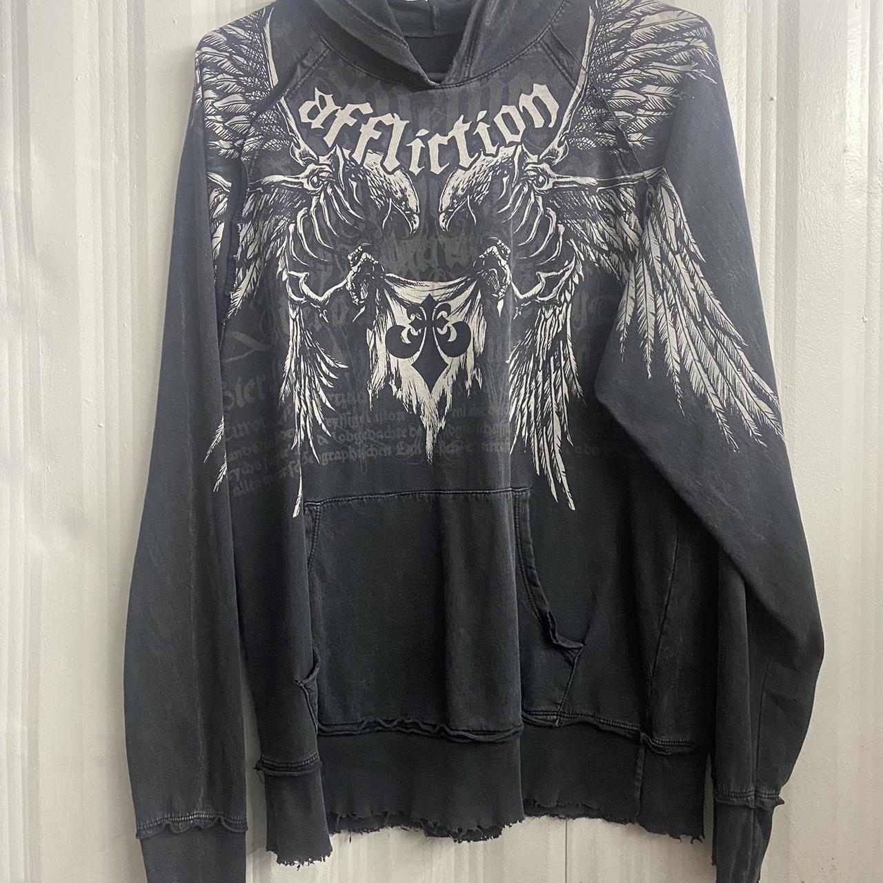 Affliction hoodie dm me before buying or for offers... - Depop