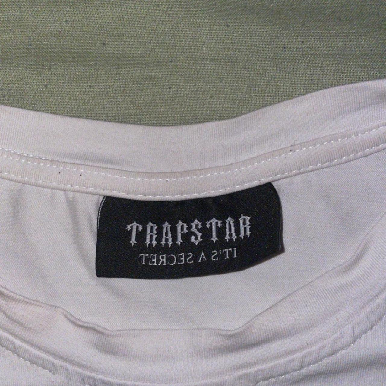 Trapstar Chenille Decoded White T-Shirt Worn twice.... - Depop