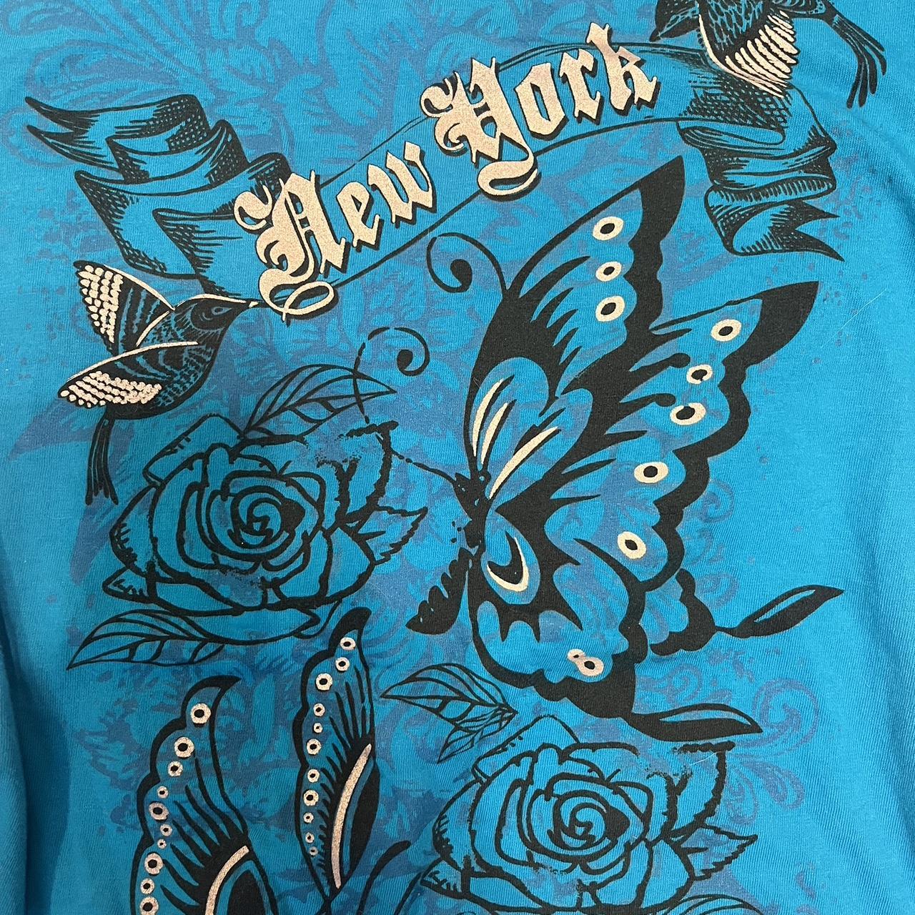 teal graphic 2000s tee! very cute, doesn’t have a... - Depop