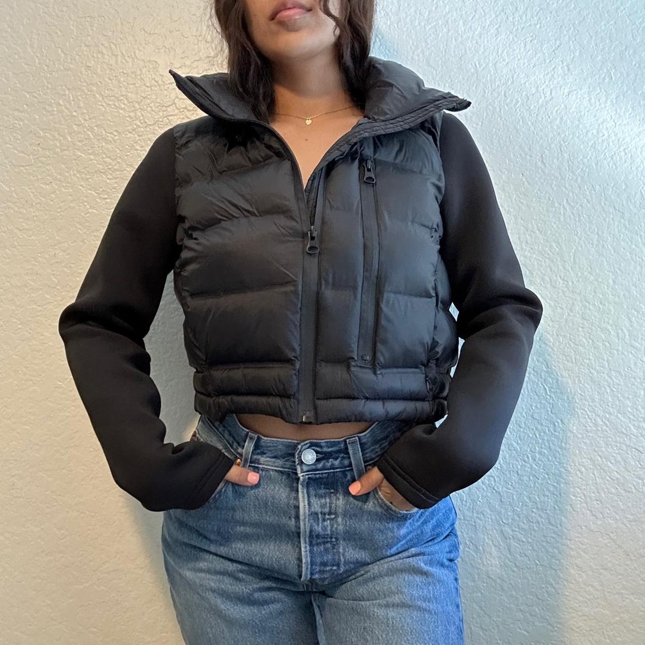 Zara Women’s combination cropped puffer jacket... - Depop