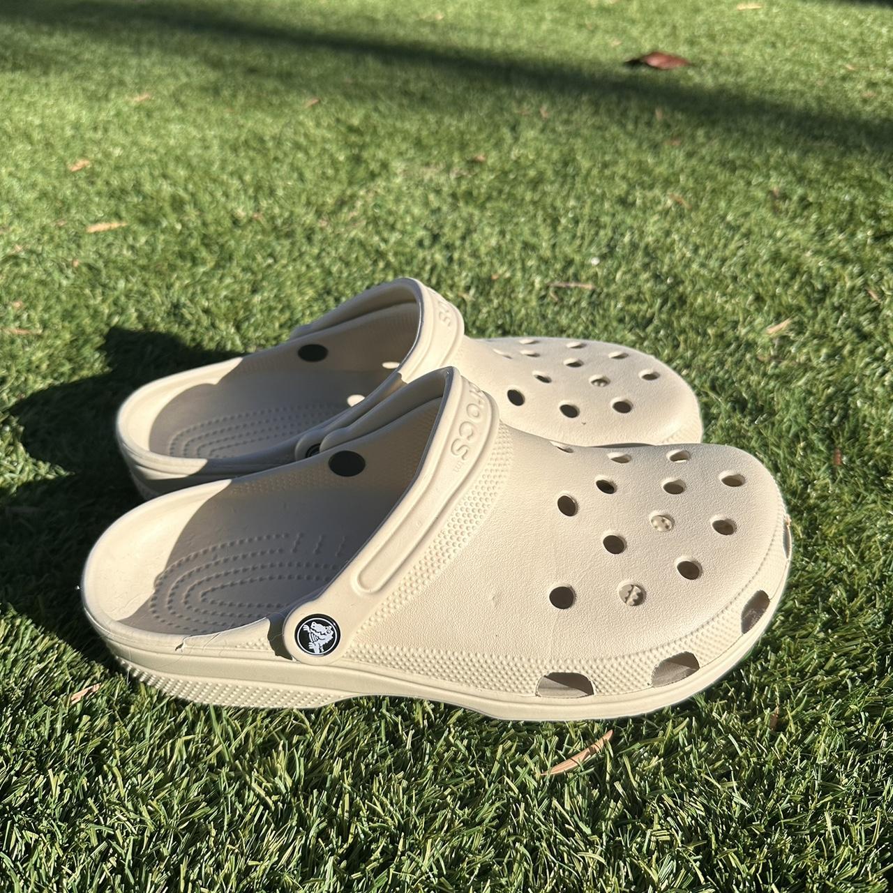 Bone Crocs Size: 9 Message me for bundle deals!... - Depop