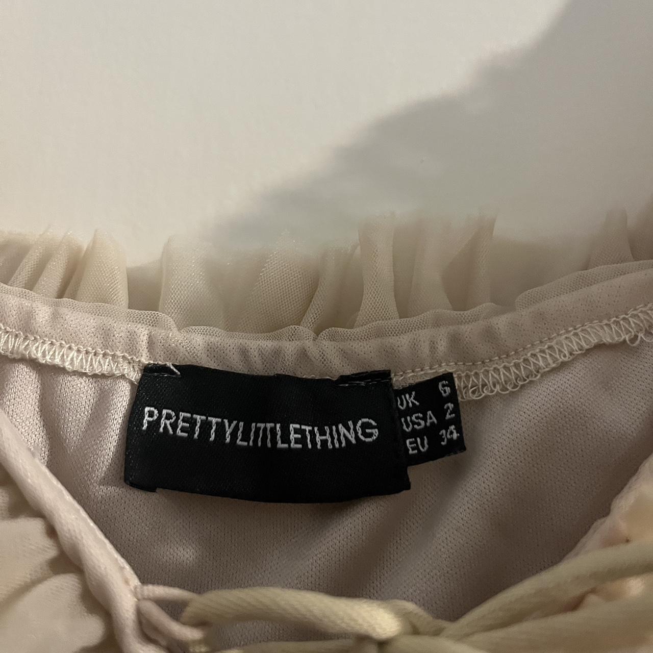 Beige mesh top plt Bought for 20 Worn a couple of... - Depop