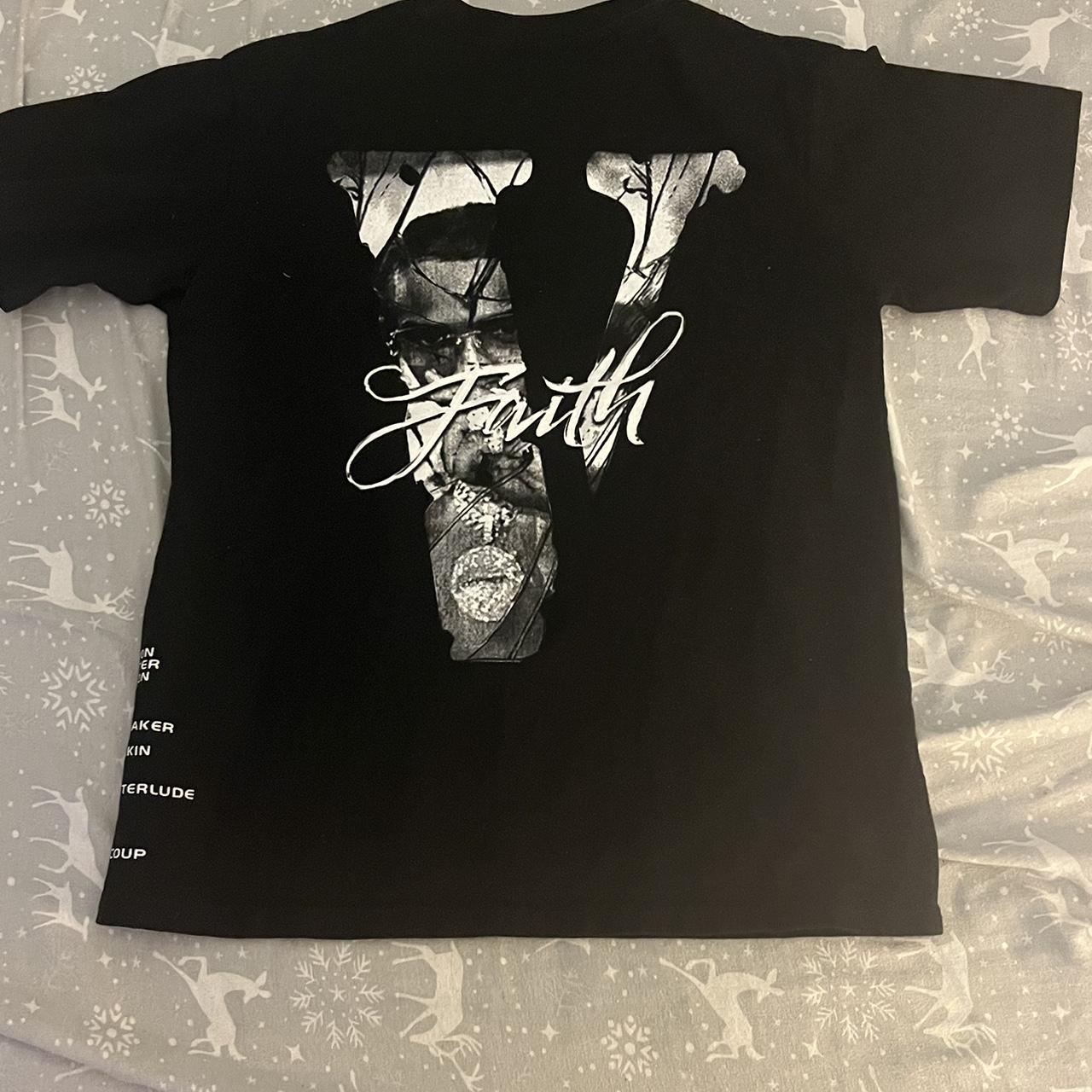 Black pop smoke V-lone shirt Size large Bought for... - Depop