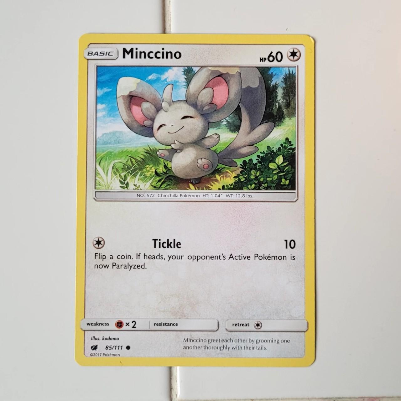 Basic Minccino trading Pokémon card 2017. Type:... - Depop