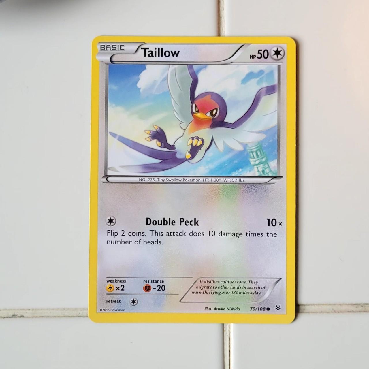 Basic Taillow trading Pokémon card 2015. Type:... - Depop