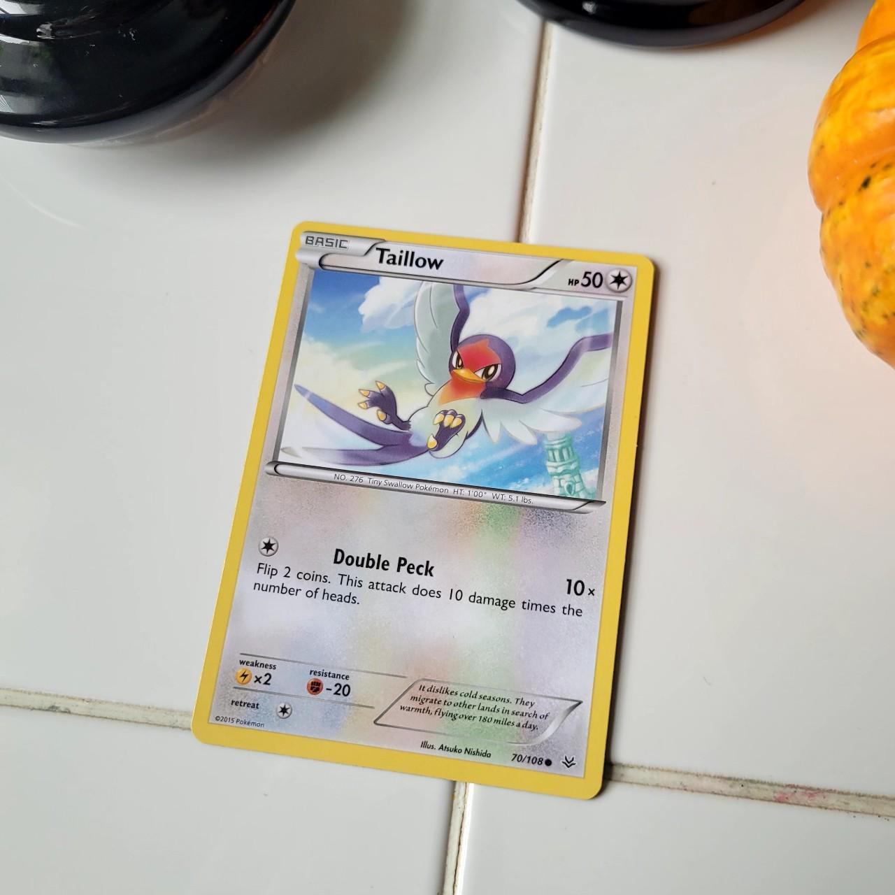 Basic Taillow trading Pokémon card 2015. Type:... - Depop