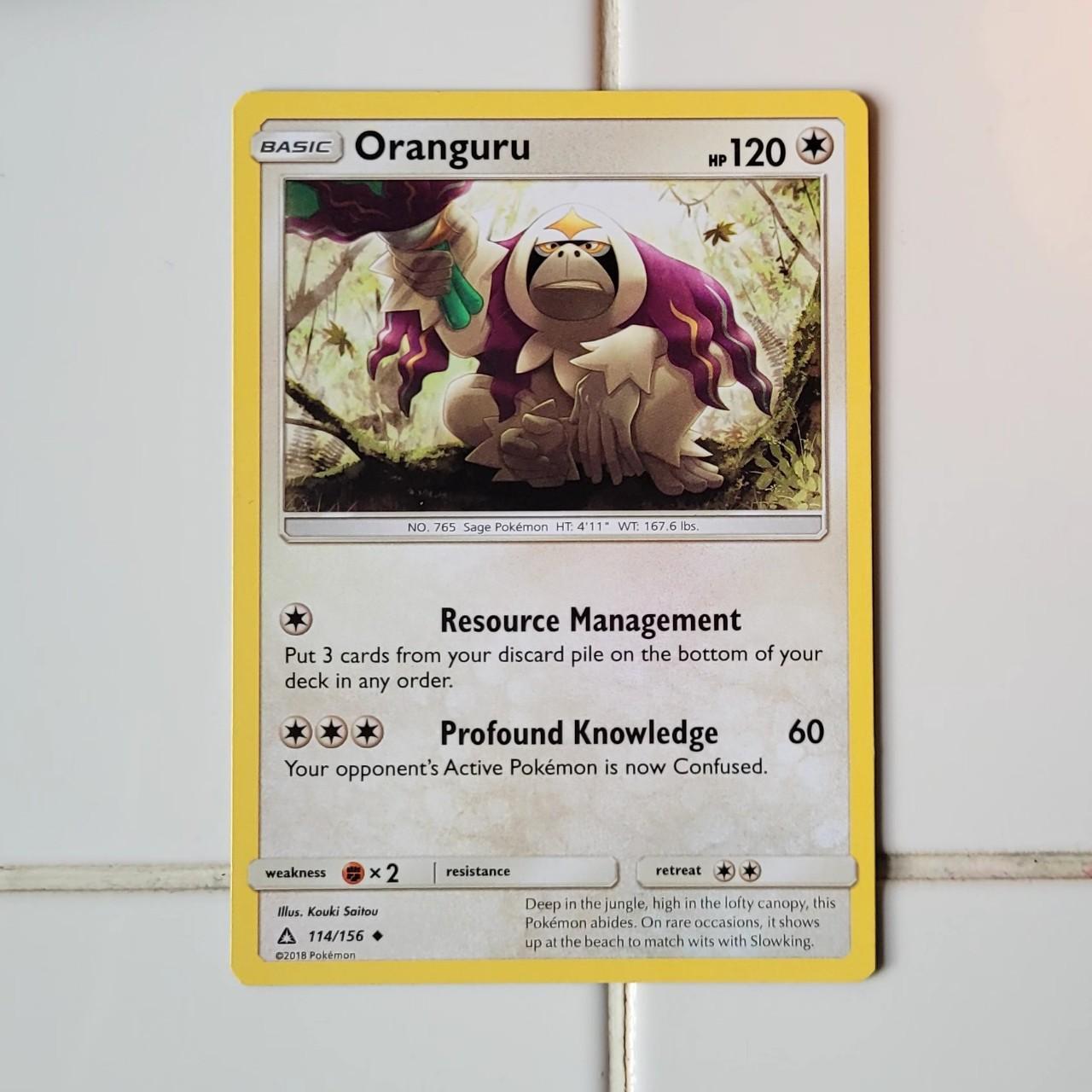 Basic Oranguru trading Pokémon card 2018. Type:... - Depop