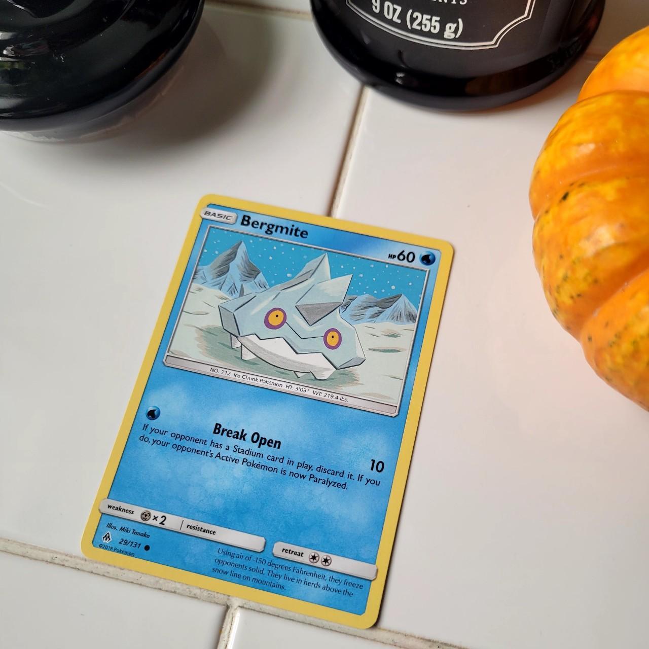 Basic Bergmite trading Pokémon card 2018. Type:... - Depop
