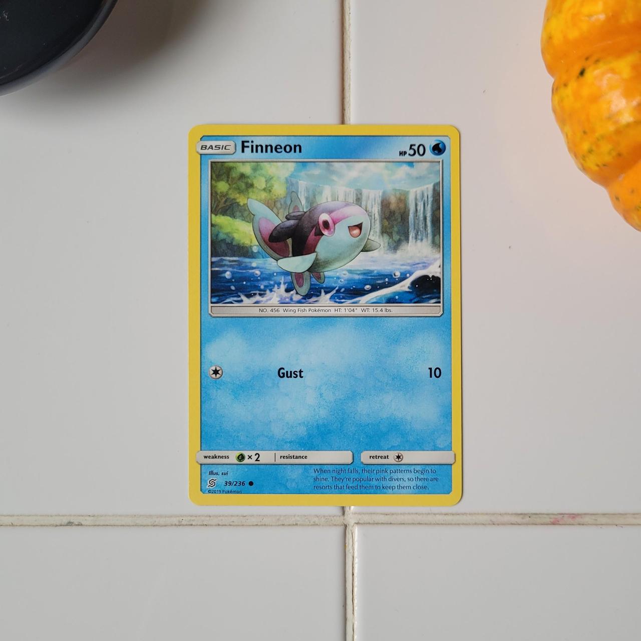 Basic Finneon trading Pokémon card 2019. Type:... - Depop
