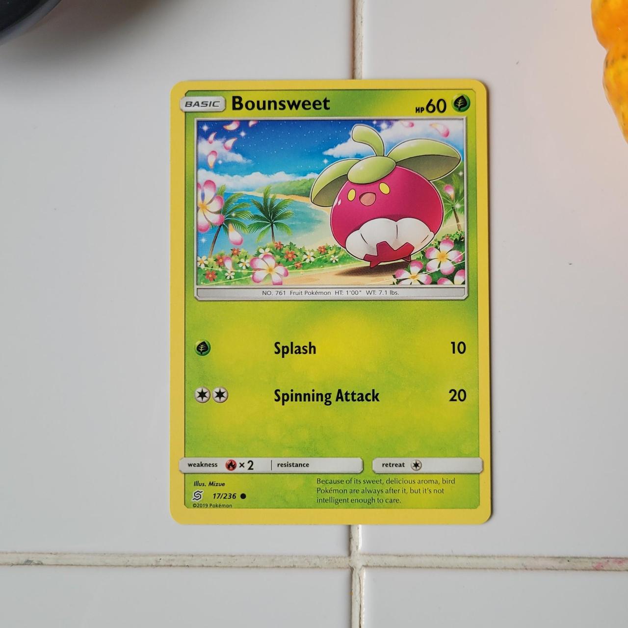 Basic Bounsweet trading Pokémon card 2019. Type:... - Depop