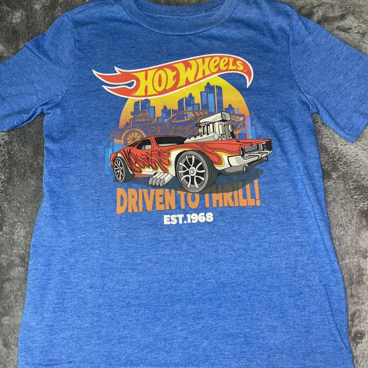 Hot wheels car tshirt - size kids 7 - good... - Depop