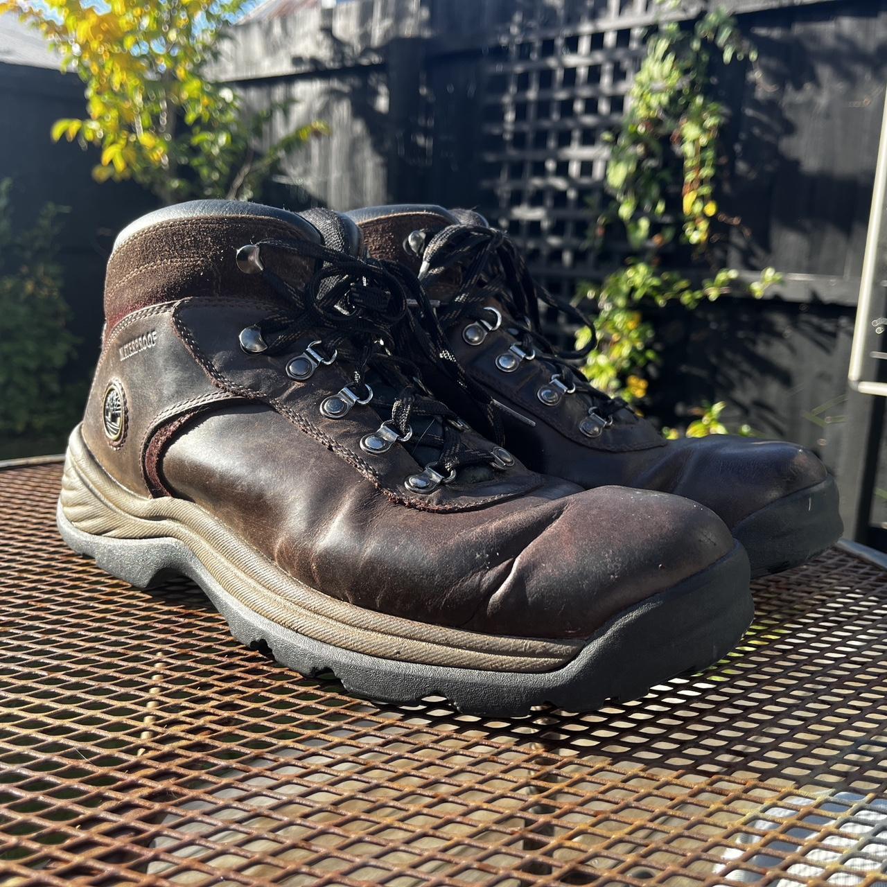 Vintage Brown Leather Timberland Boots Great... | Depop