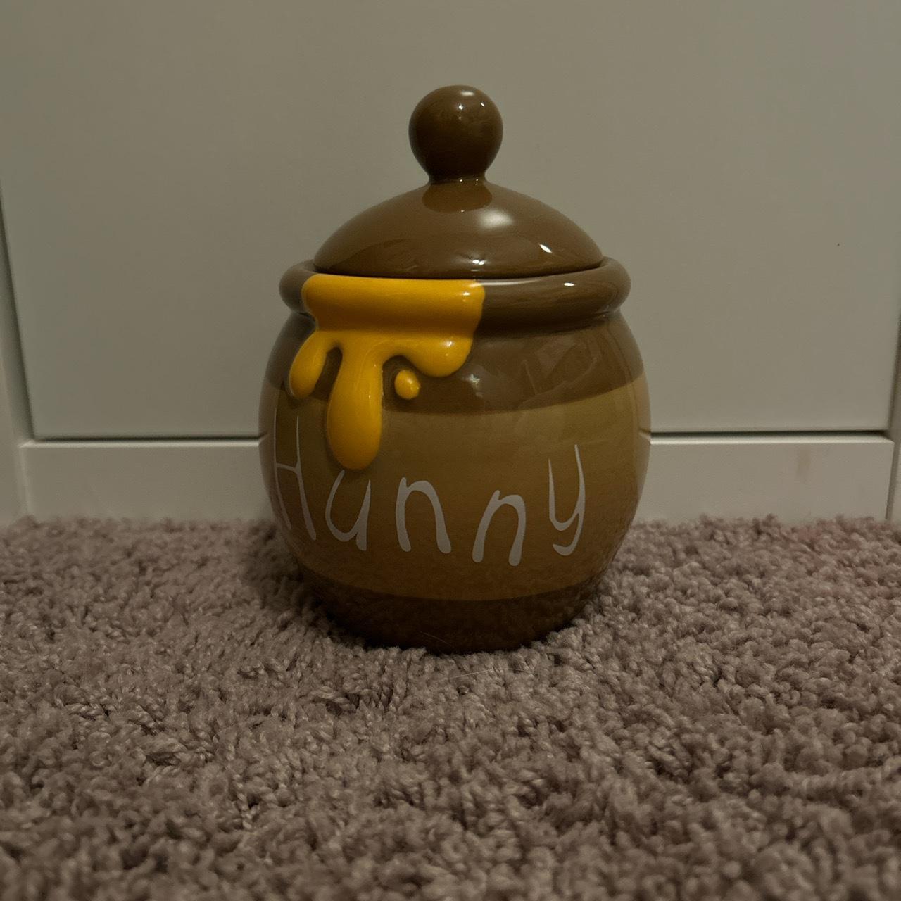 Winnie the Pooh glass hunny pot - Depop