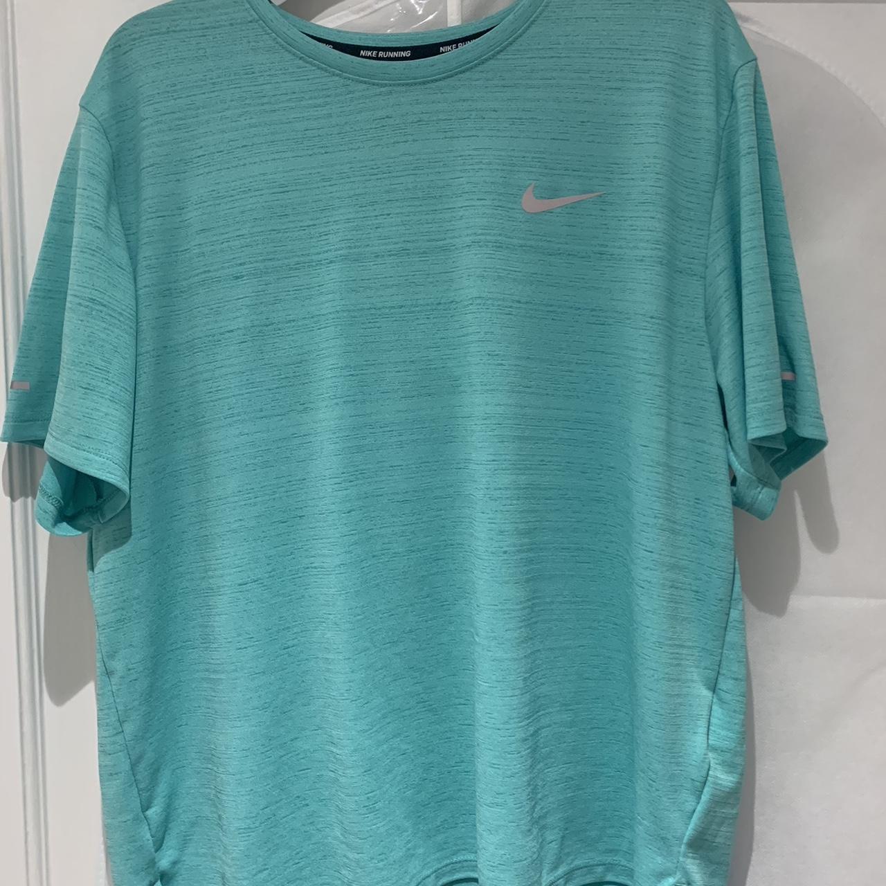 mint green nike miler running t shirt - Depop