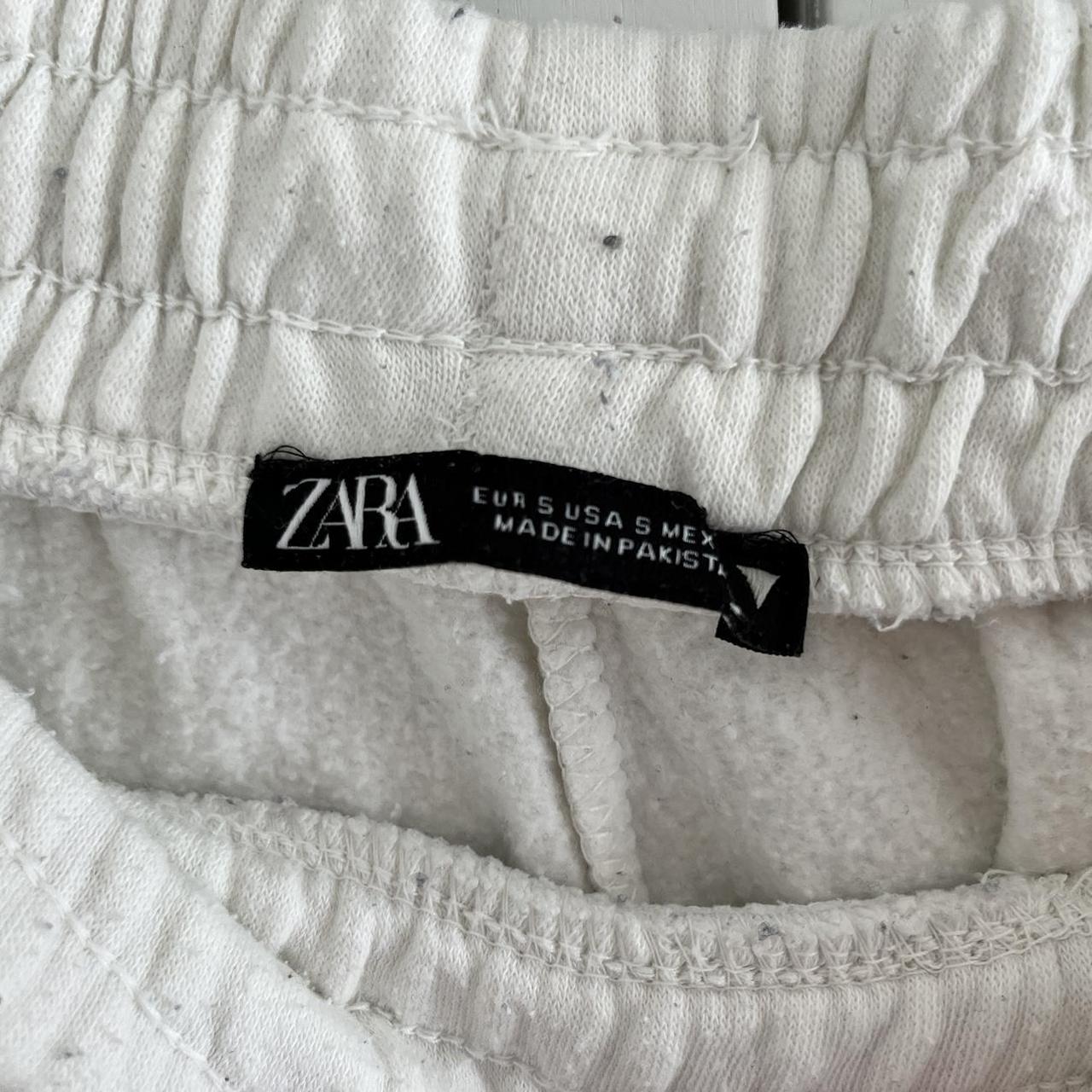 zara white trackies UK women’s S very comfy - bit... - Depop