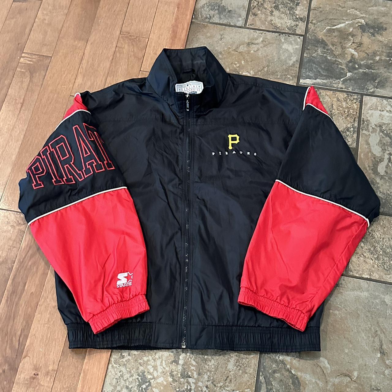 Vintage Starter Pittsburgh Pirates Windbreaker Full... - Depop